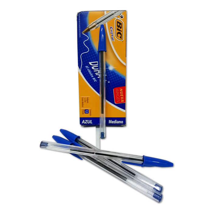 Lapicero Bic Azul Punto Medio :: Ciber Papelería